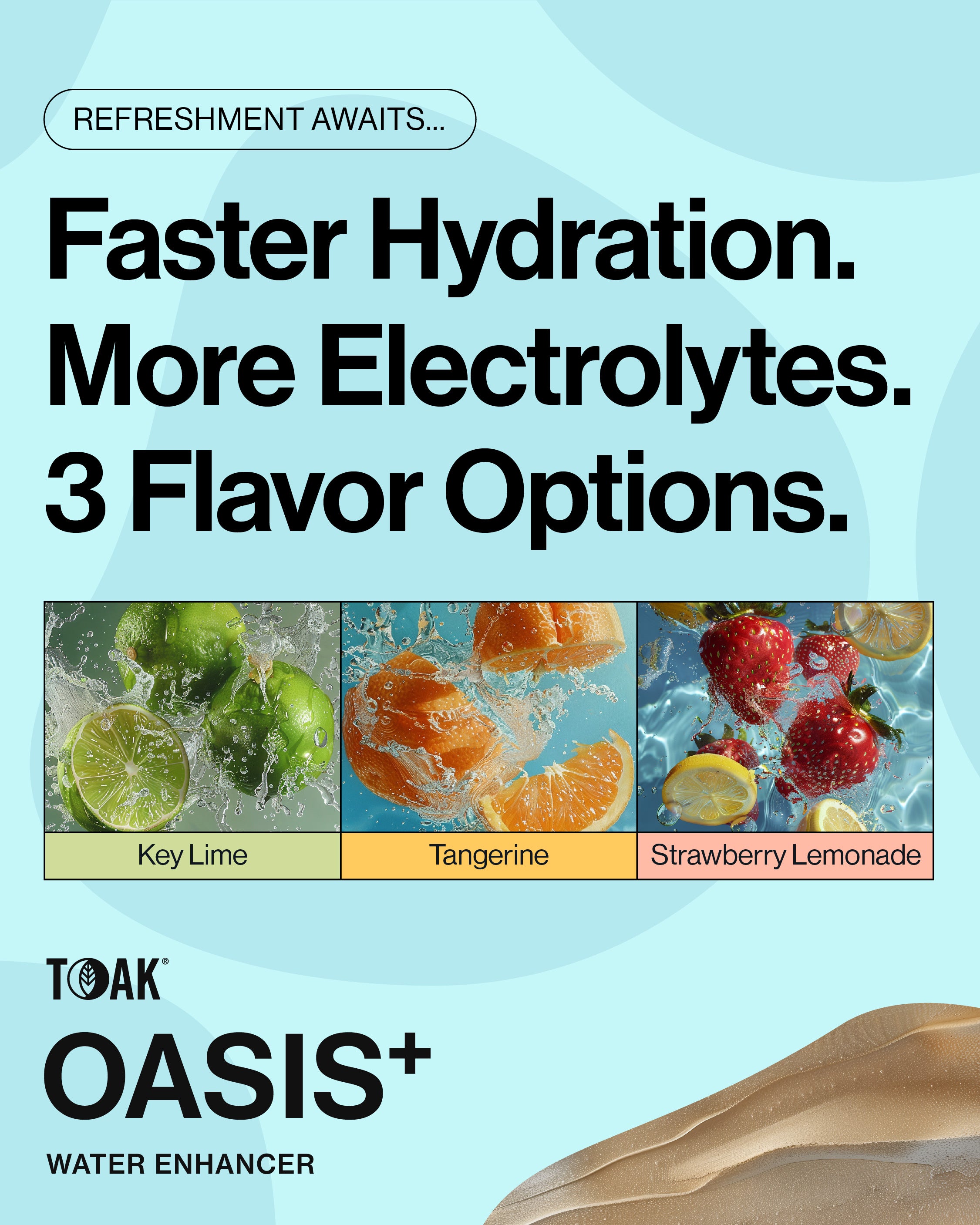 TOAK Oasis+ Water Enhancer - Hydration Variety Refill Pack